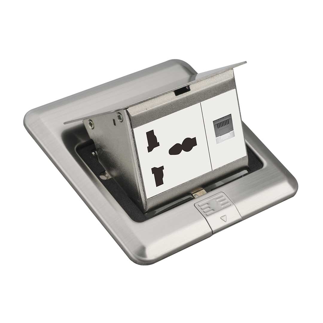 Access Floor Socket – 13A Universal Socket + RJ45 BF POPU-07-UN – Cash ...