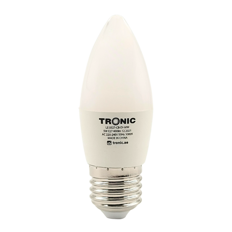 5 Watts Dimmable E27 LED Candle Bulb – Tronic Tanzania