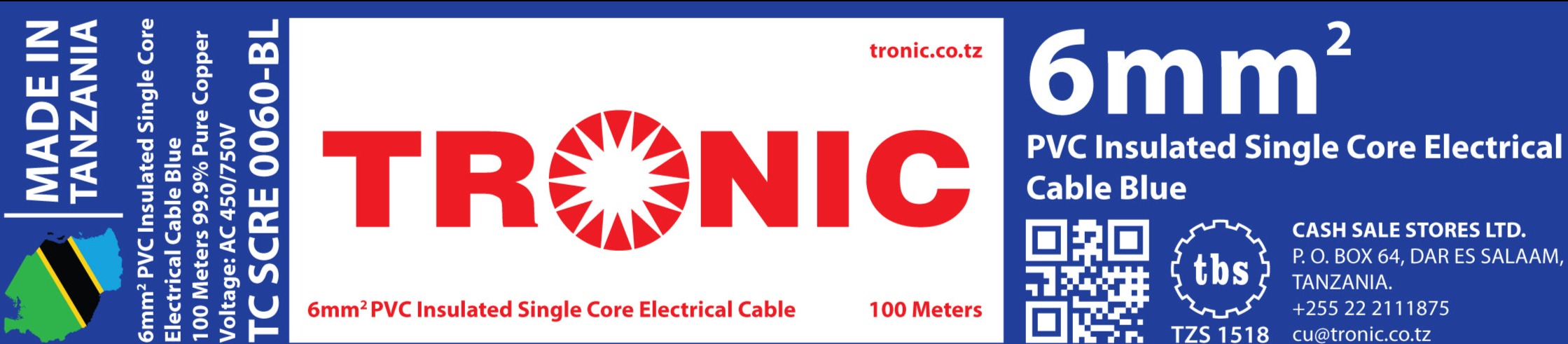 6mm Single Core Cable – Tronic Tanzania