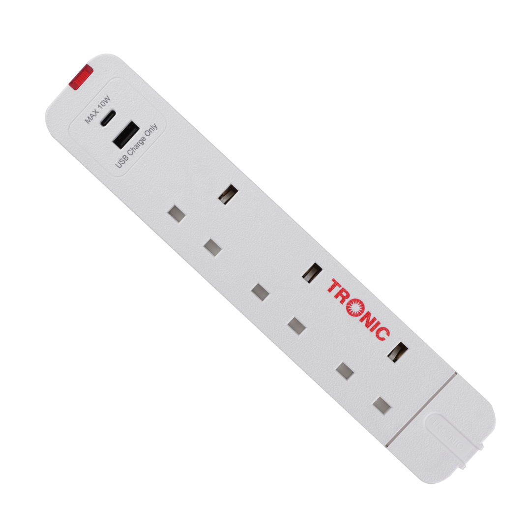3 Way Extension Socket + USB + USB C – Tronic Tanzania