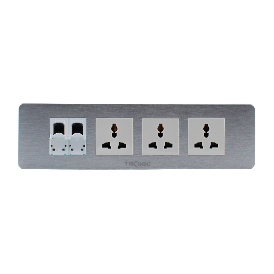 Floor Socket Universal x 3 + RJ45 Data x 2 – Tronic Tanzania