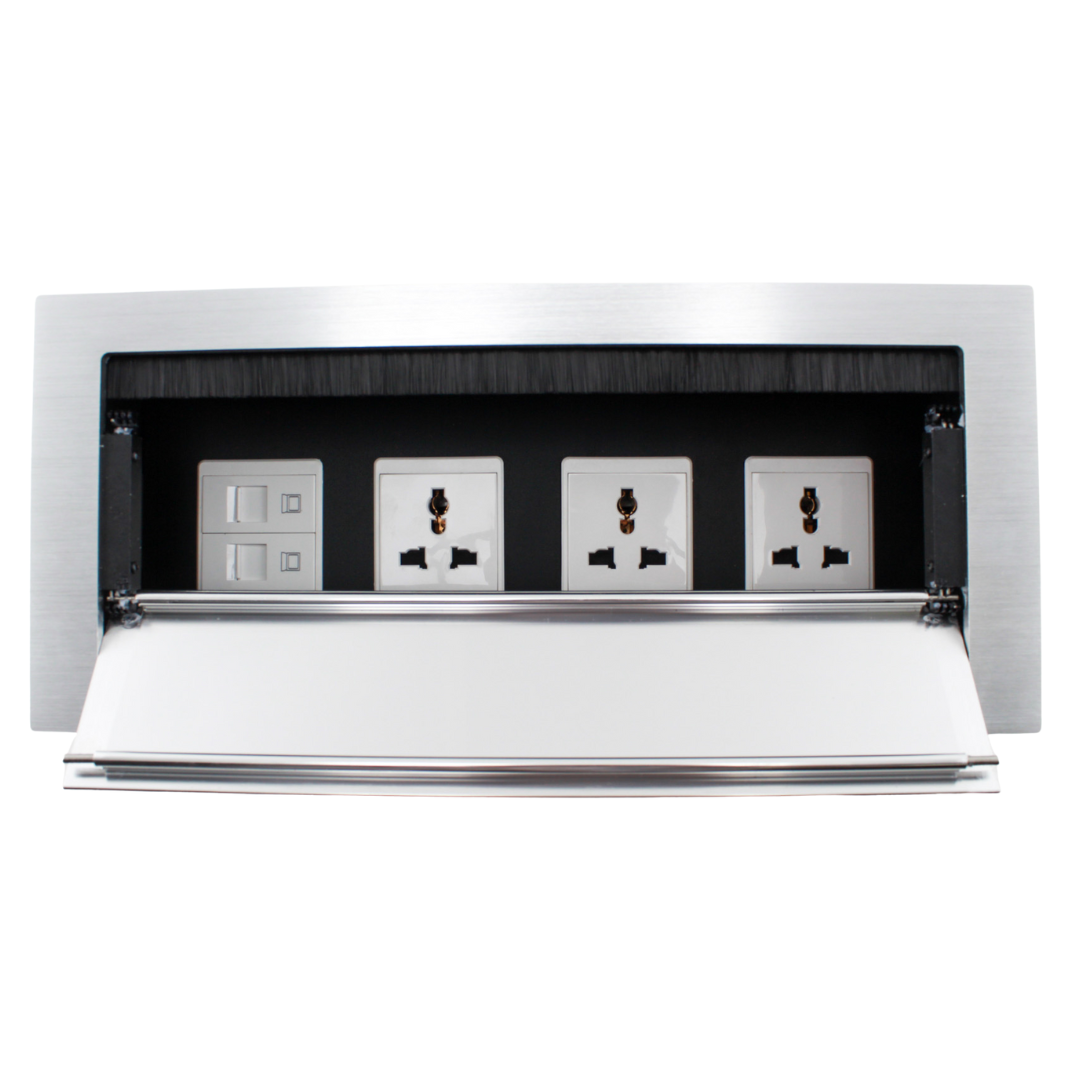 Desk Socket Universal x 3 + RJ45 Data x 2 – Tronic Tanzania