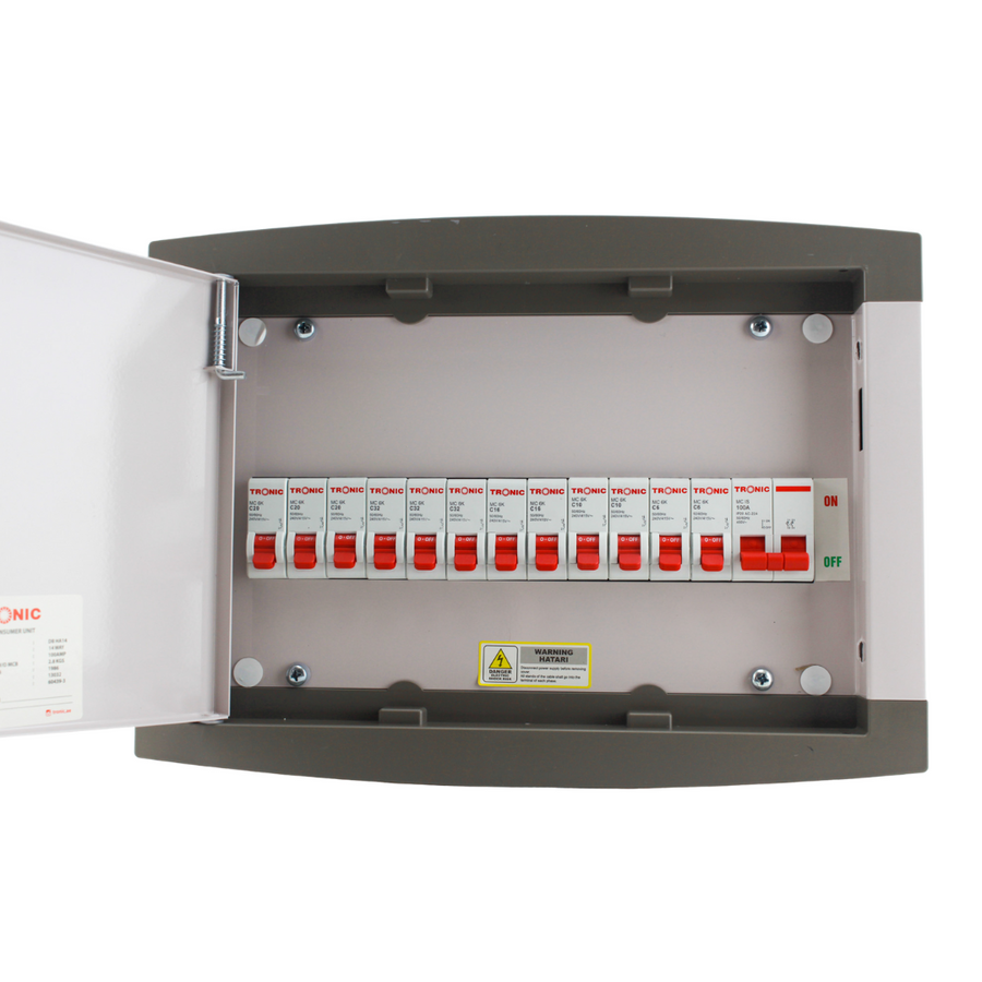Consumer Unit 12 Ways Single Phase Complete With Isolator – Tronic Tanzania