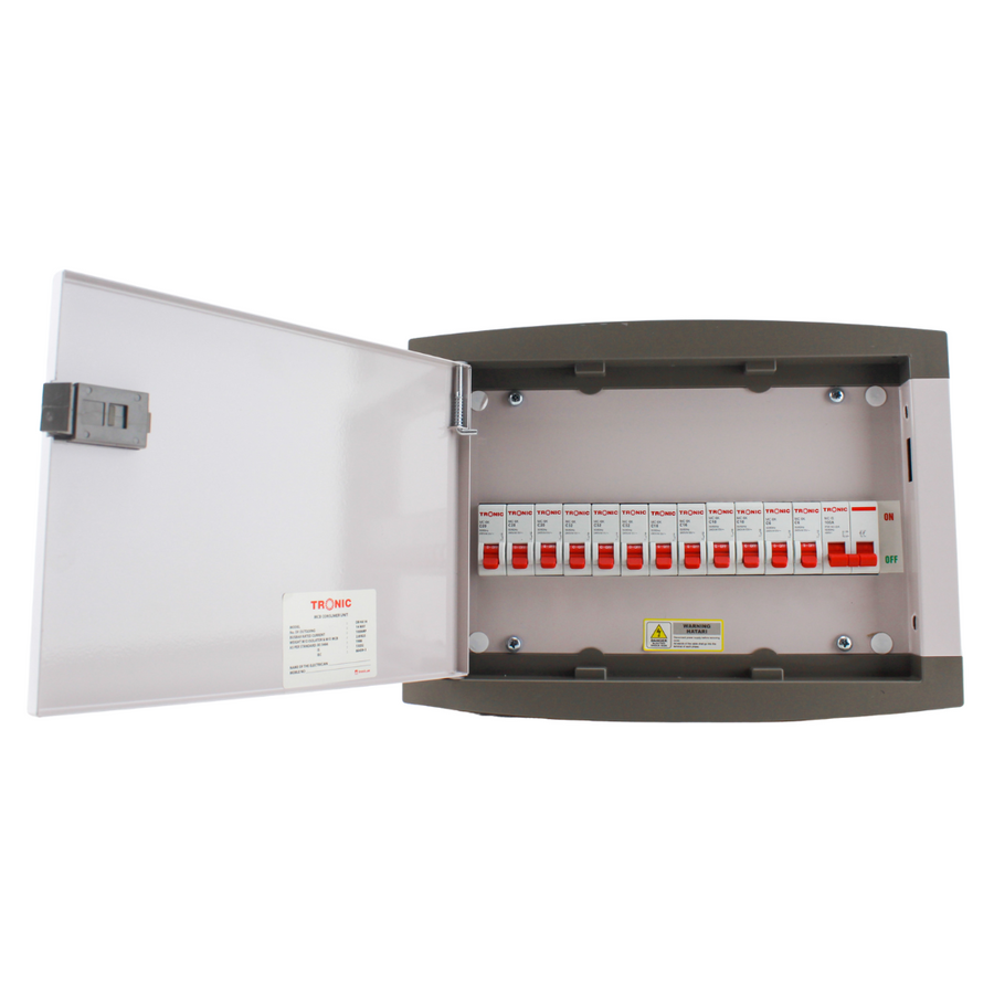 Consumer Unit 12 Ways Single Phase Complete With Isolator – Tronic Tanzania