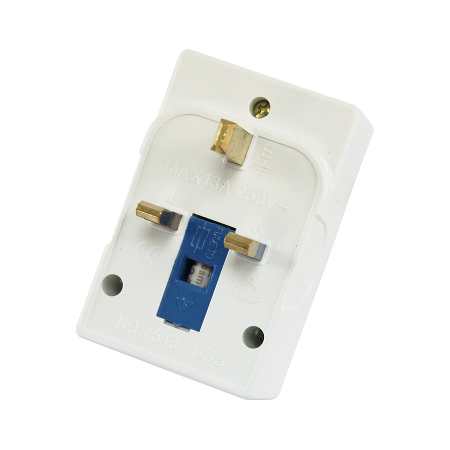 Tronic Multiplug with 2 x USB - 13A UK Tronic Multiplug with 2 x USB ...