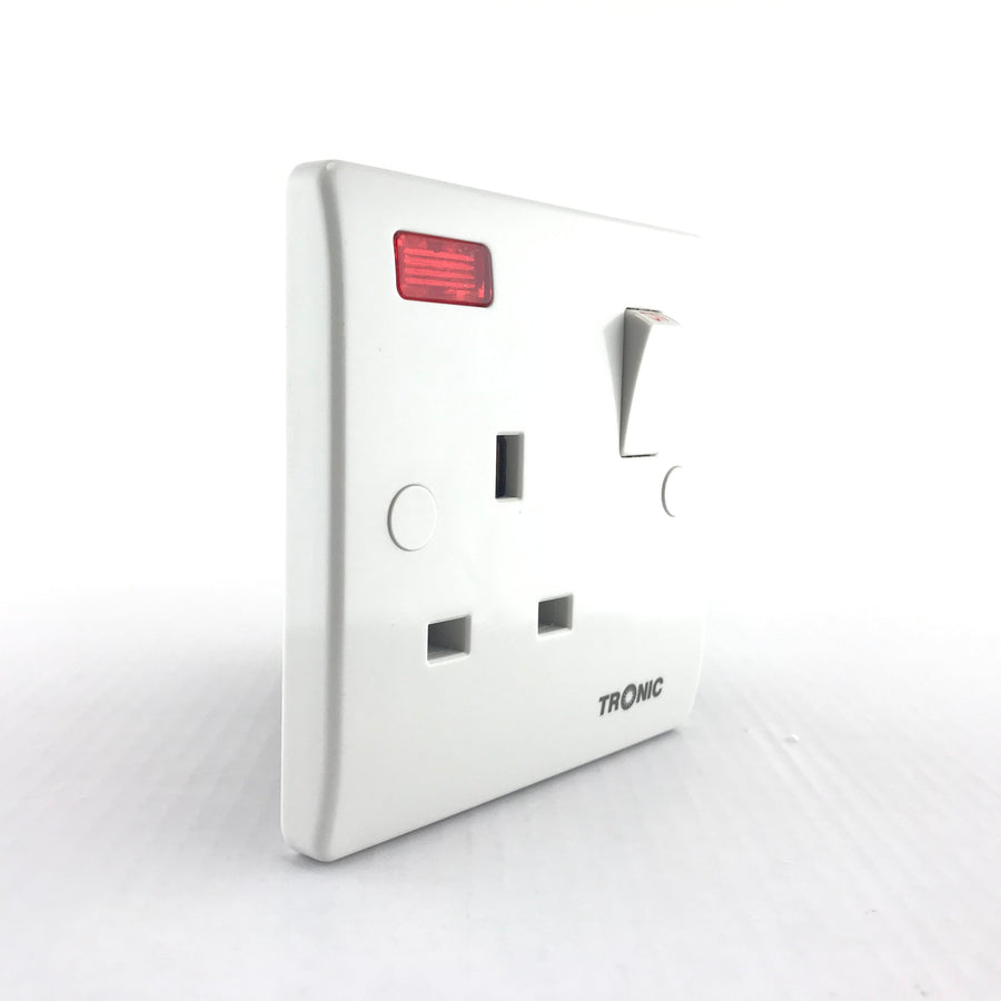 Single Switch Socket 13Amps With Neon – Tronic Tanzania