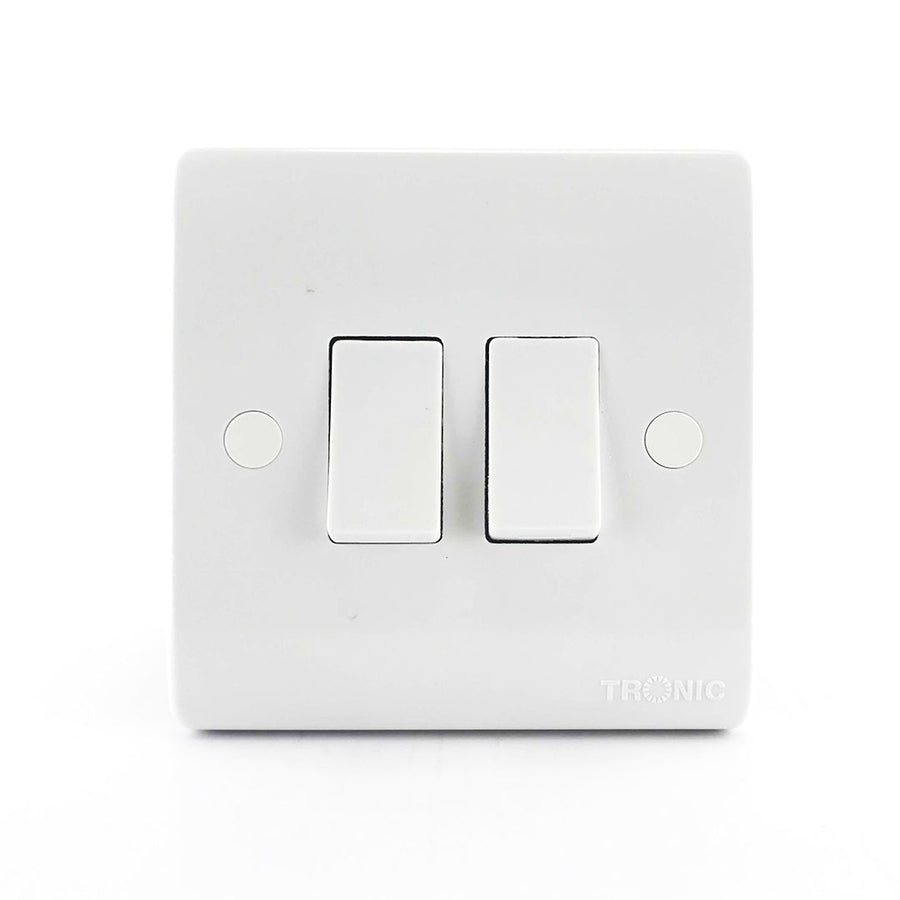 2 Gang 1 Way Switch Standard – Tronic Tanzania