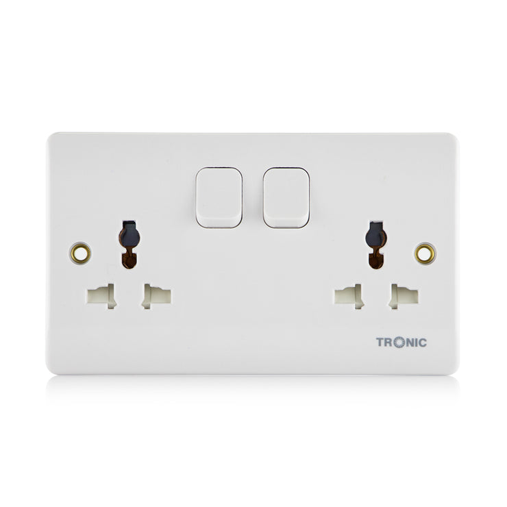 Twin Switch Socket Universal – Tronic Tanzania