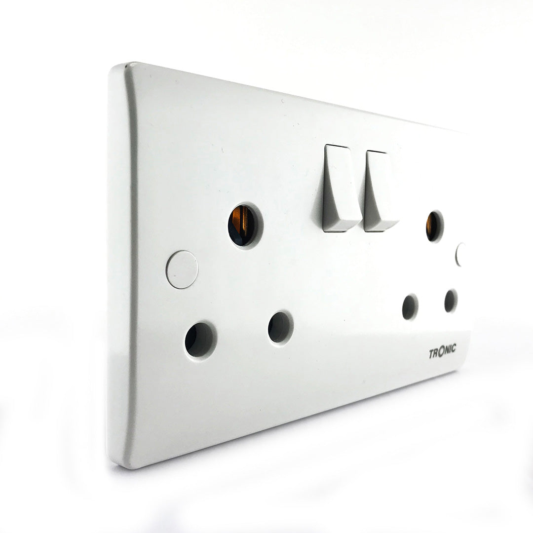 Twin Switch Socket 15A – Tronic Tanzania