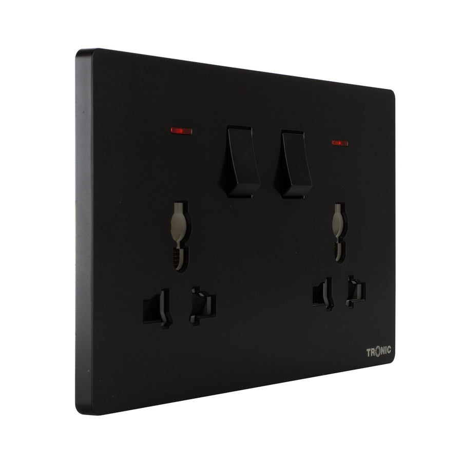 Universal Switch Socket Twin – Tronic Tanzania