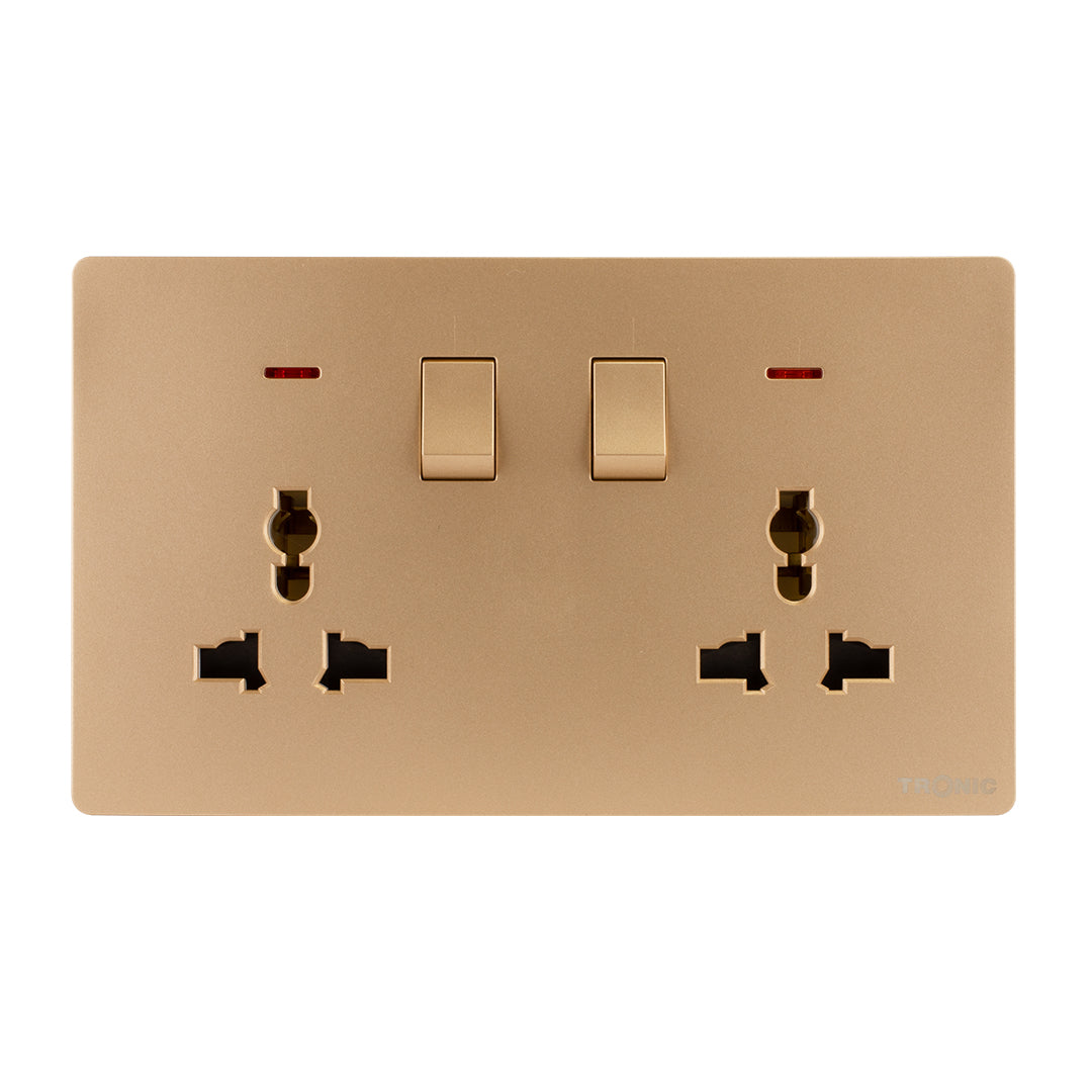 Universal Switch Socket Twin – Tronic Tanzania