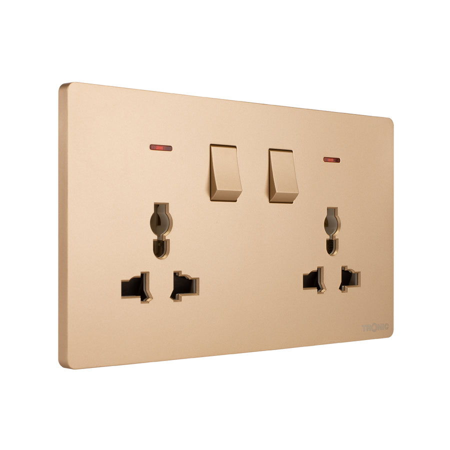 Universal Switch Socket Twin – Tronic Tanzania