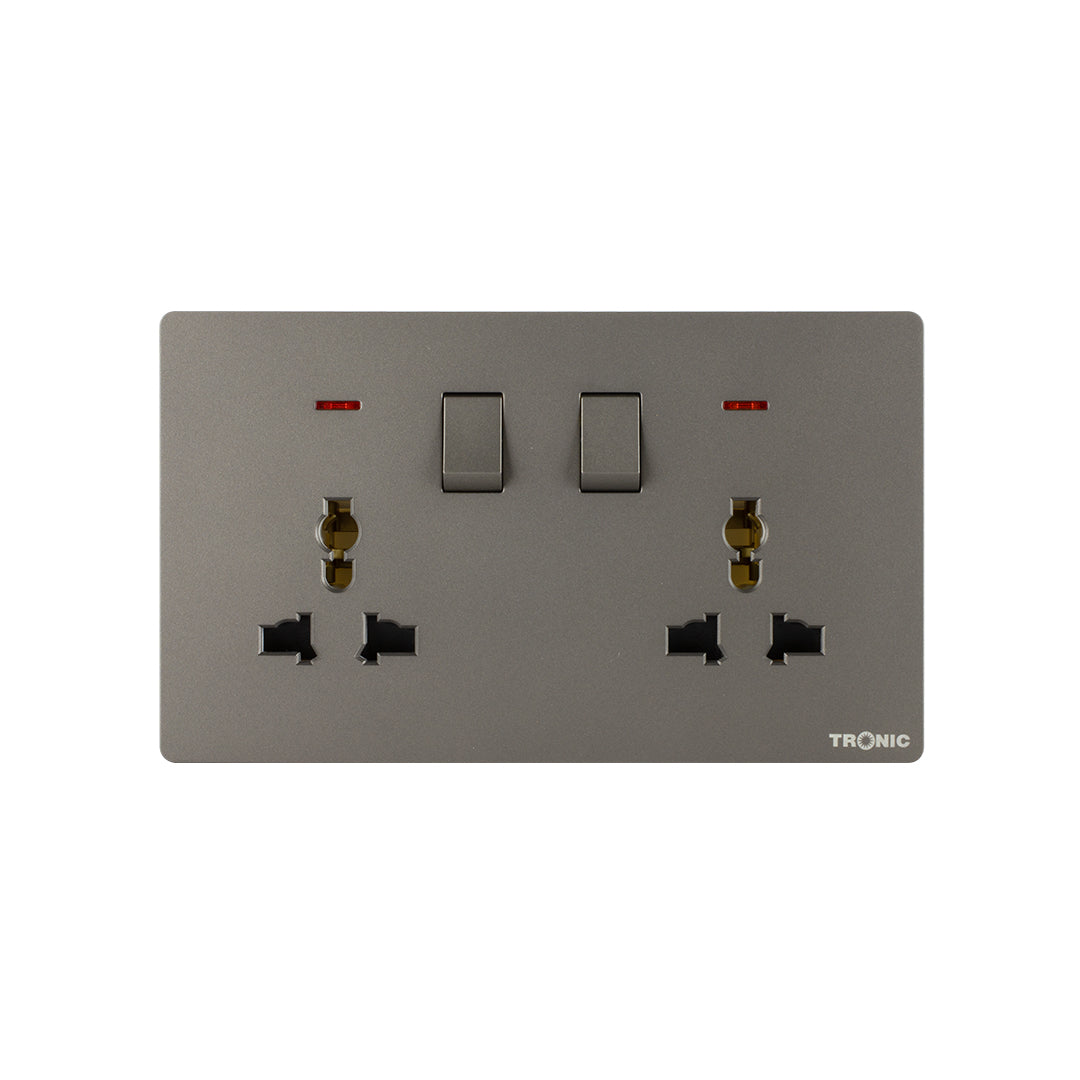 Universal Switch Socket Twin – Tronic Tanzania