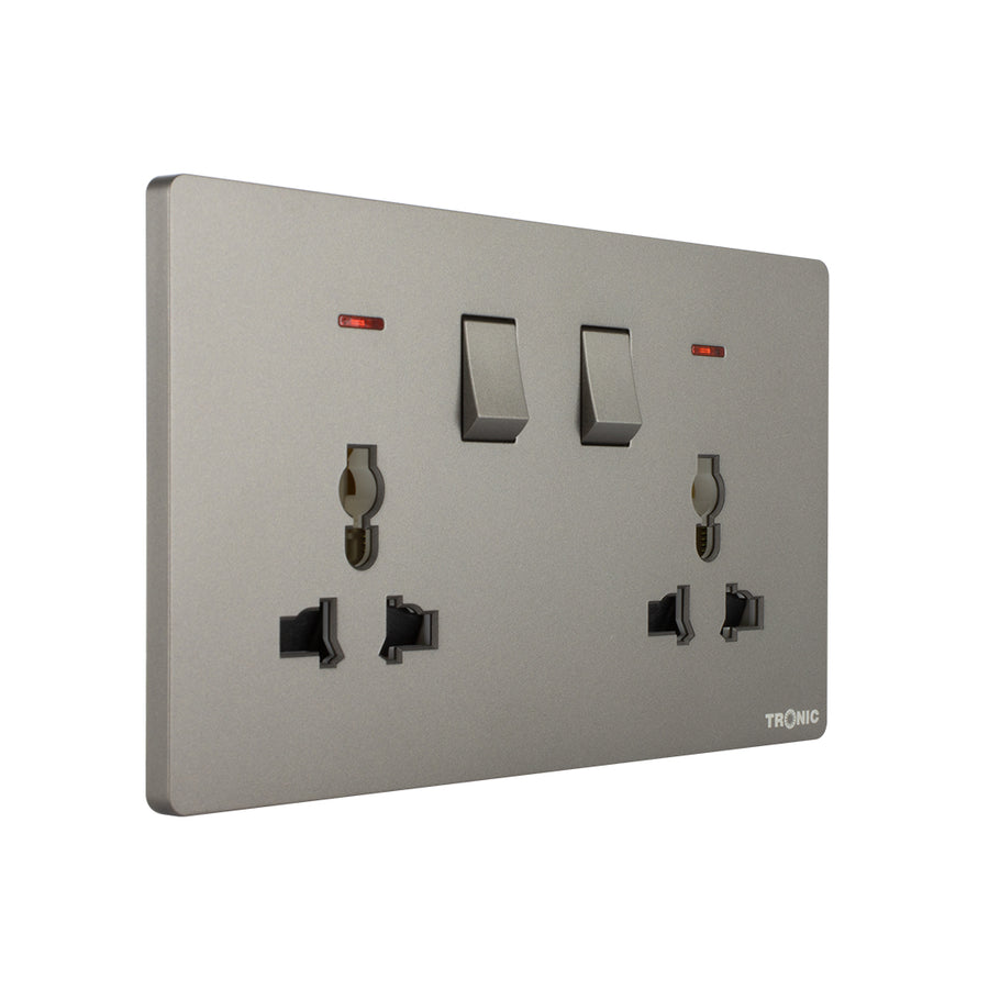 Universal Switch Socket Twin – Tronic Tanzania