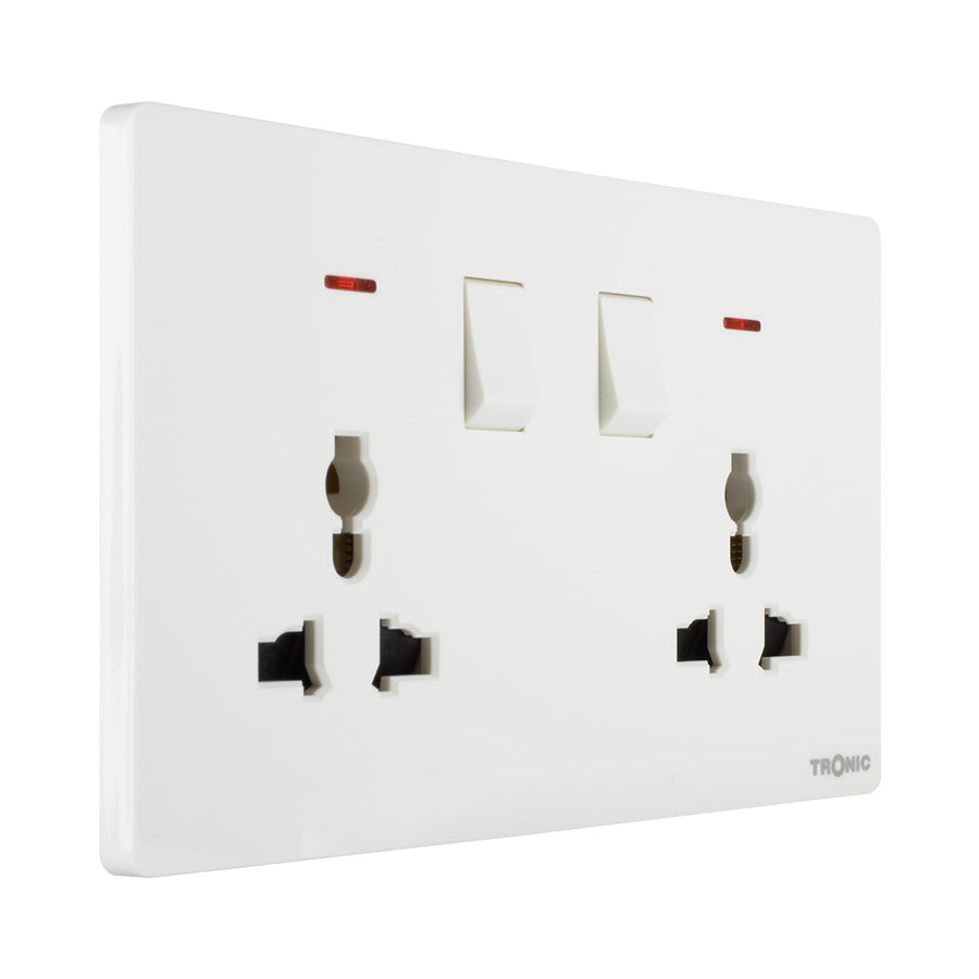 Universal Switch Socket Twin – Tronic Tanzania