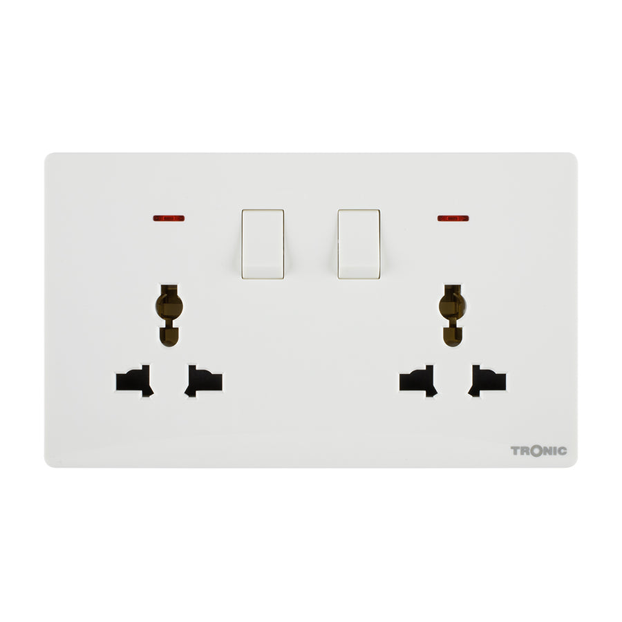 Universal Switch Socket Twin – Tronic Tanzania